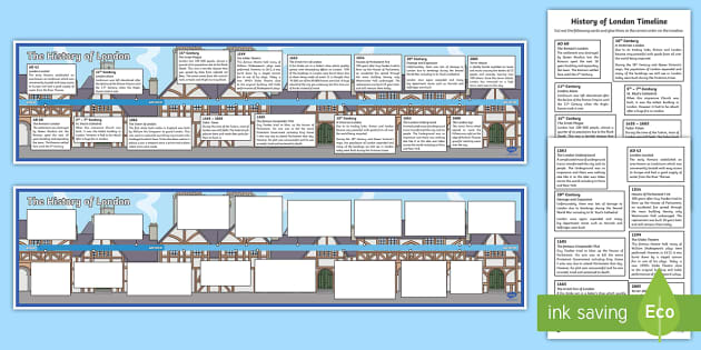 History of London Timeline Worksheet (teacher made) - Twinkl