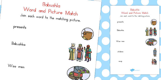 Babushka Word and Picture Match (teacher made) - Twinkl