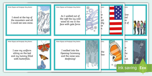 Winter Olympic and Paralympic Story Starters (teacher made)