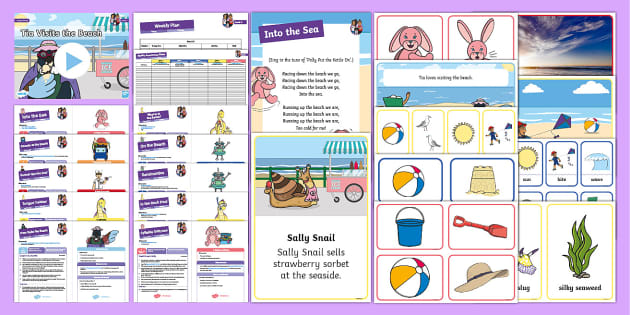 Level 1: Week 25: The Beach (teacher made) - Twinkl