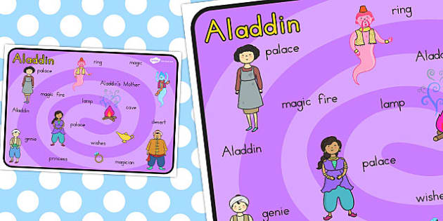 Aladdin Word Mat (teacher made) - Twinkl
