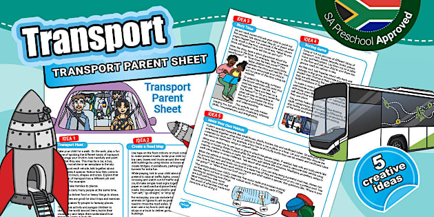 Preschool- Transportation: Transport Parent Sheet