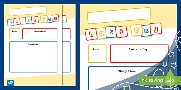First Day, Last Day Photo Cards (teacher made) - Twinkl