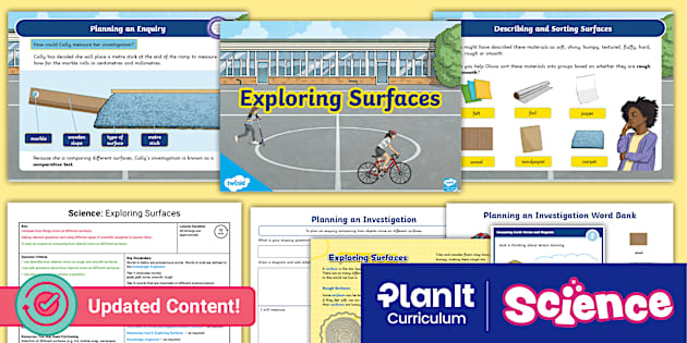 Y3 Forces and Magnets: Exploring Surfaces: Lesson 2 - Twinkl