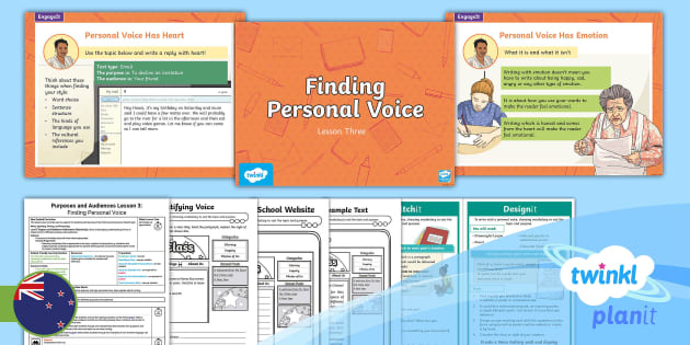Level 3 Writing Purposes and Audiences Lesson 3: Finding Personal Voice
