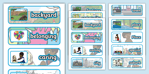 Caring for Places Topic Word Cards