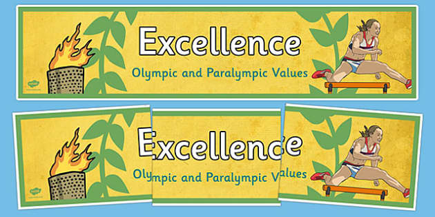Excellence Olympics and Paralympics Values Display Banner