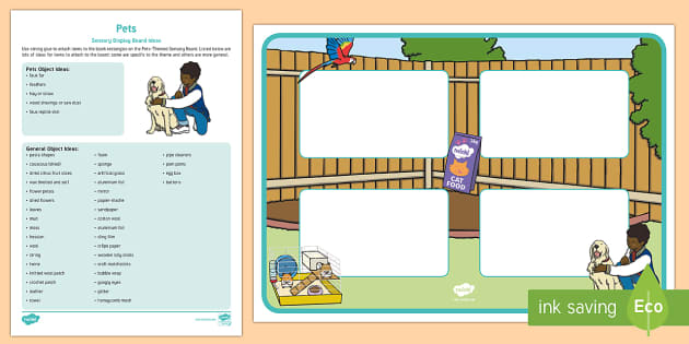 Pets-Themed Sensory Board and Ideas Resource Pack - Twinkl