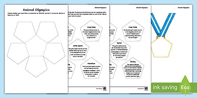 Animal Olympics Worksheet (teacher made) - Twinkl