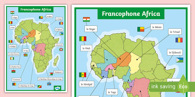 👉 French: Francophone Africa Map (profesor hizo) - Twinkl