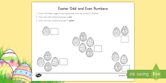 Easter Odd and Even Numbers Activity