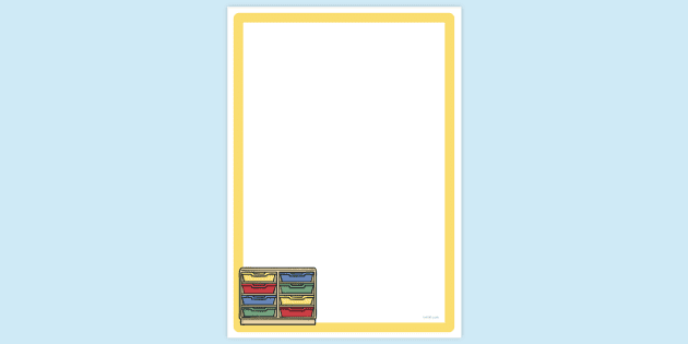 Simple Blank Drawers Page Border | Page Borders | Twinkl