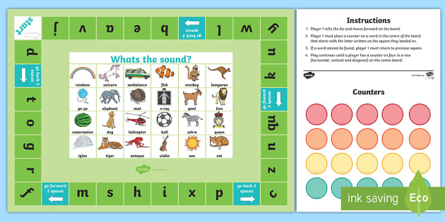 Initial Sounds Board Game A3 (teacher made)