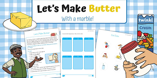 Grade R Life Skills - Worksheet: Let's Make Butter