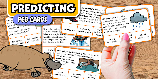 Peg Card Predictions ∣ Reading Power Pack ∣ F-2 Literacy
