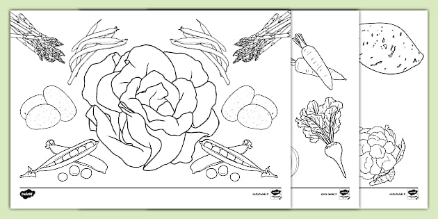 Verdure Da Colorare Fogli