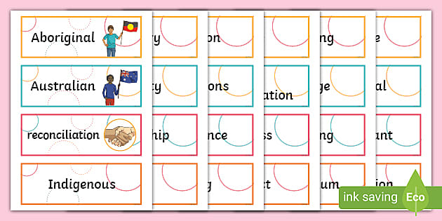 National Reconciliation Week Word Cards (teacher made)