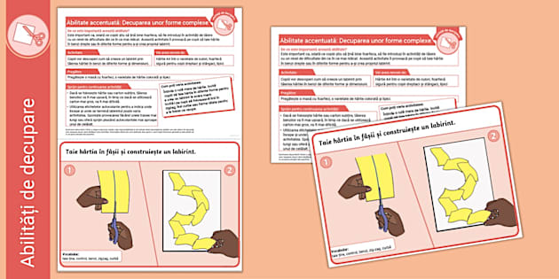 Realizează un labirint – Activitate independentă de decupare