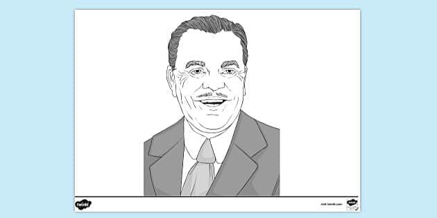 Billy Butlin Colouring Page (teacher made) - Twinkl