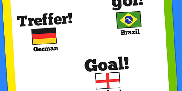 Goal! in Different Languages Poster (teacher made) - Twinkl
