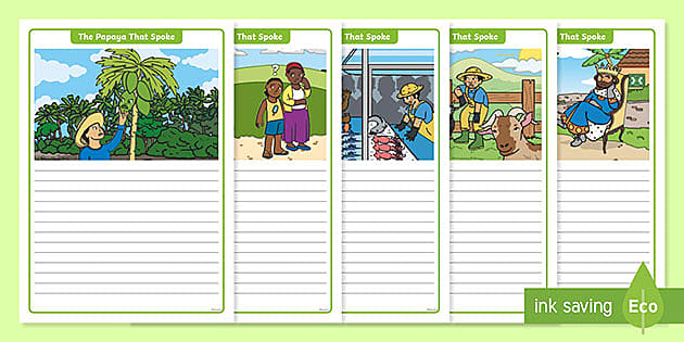KS1 The Papaya That Spoke Writing Frames (teacher made)