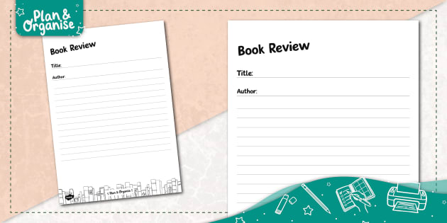 Library Area | Write a Book Review | Activity Sheet - Twinkl