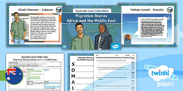 Year 6 History Australia Lesson Migration Africa Middle East