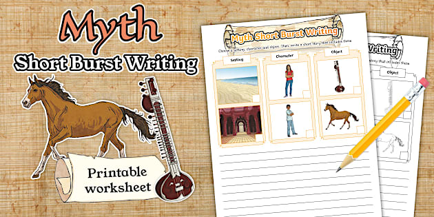 * NEW * Myth Short Burst Writing Template (teacher made)