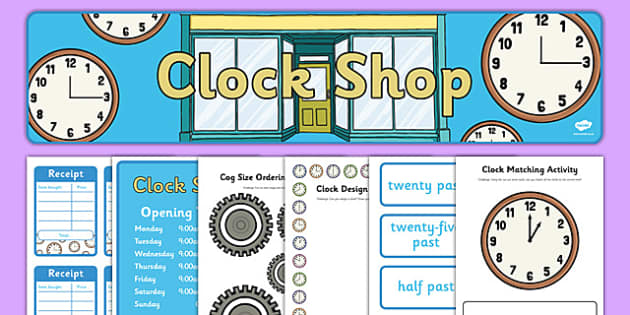 Clock Shop Role Play Pack (teacher made) - Twinkl