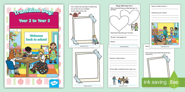 Transition Day: Year 2 to Year 3 Booklet (teacher made)