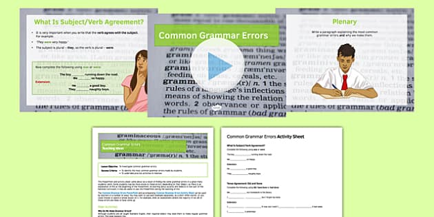 Common Grammar Errors Lesson Pack - English Grammar Lessons