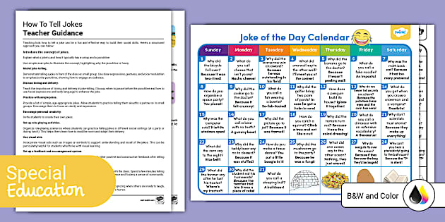 How to Tell Jokes: Joke of the Day for Special Education