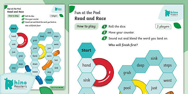 * NEW * Level 4a Fun at the Pool: Read and Race - Twinkl