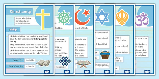 Major World Religion Facts Display Posters - Twinkl - KS2