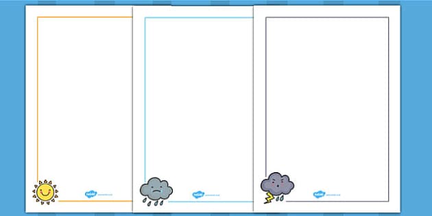 I Hear Thunder Page Borders (Teacher-Made) - Twinkl