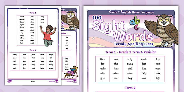 Sight Words for Grade 2 | 100 Sight Words Spelling Lists
