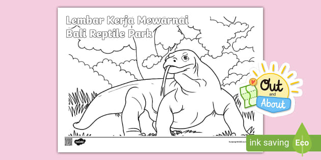 FREE! - Lembar Kerja Mewarnai Bali Reptile Park