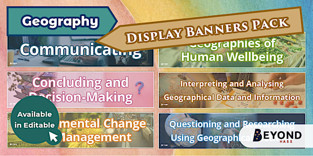 Geography (Year 10) Display Banners Pack