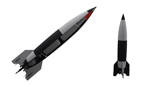 V2 Rocket Augmented Reality (AR) Quick Look Model Educational Teaching