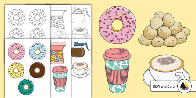 Donut Shop Dramatic Play Cutouts (teacher made) - Twinkl