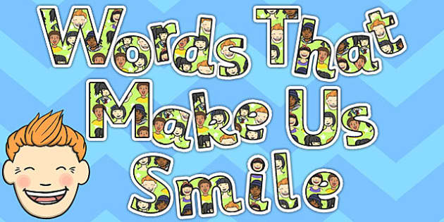 👉 Words That Make Us Smile Display Lettering