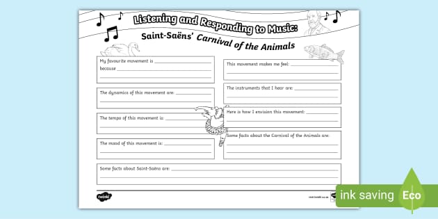 Listening and Responding to Music - Saint-Saens's 'Carnival of the Animals'