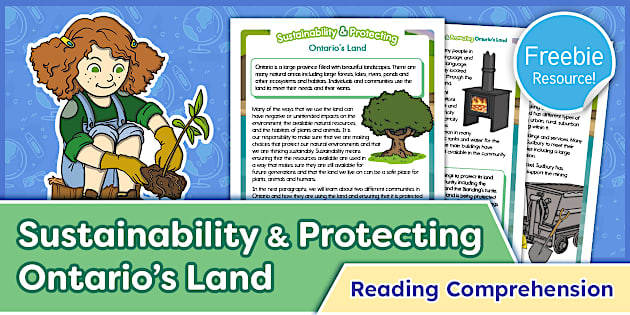 Sustainability and Protecting the Land in Ontario Reading Comprehension