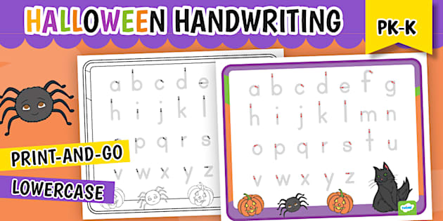 Halloween Handwriting Worksheet for PK-K (teacher made)