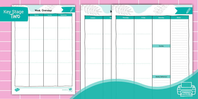 KS2 | Weekly Planner | Teacher Planner - Twinkl