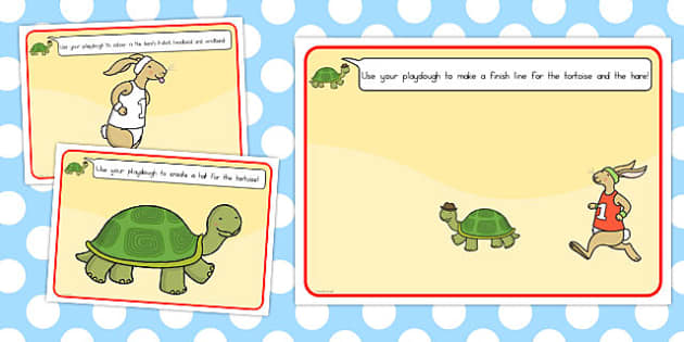 The Tortoise and the Hare Playdough Mats (teacher made)