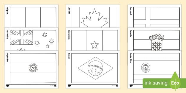 2022 Men s World Cup Country Flags Colouring Sheets Sports 2022 Men s World Cup Country Flags Colouring Sheets Sports