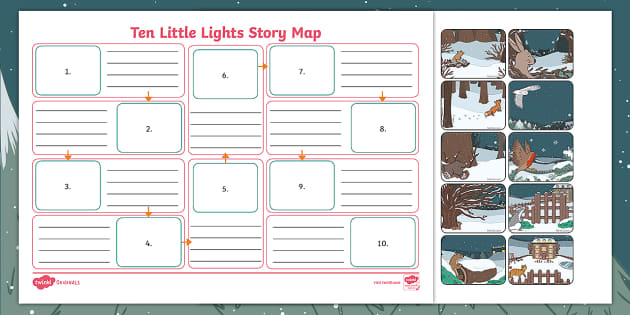 Ten Little Lights Story Map Worksheet / Worksheet