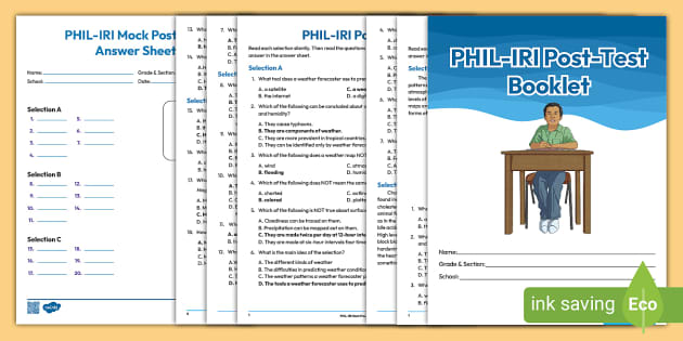 Grade 6 PHIL-IRI Post-Test Booklet | Grade 6 | Twinkl