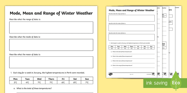Mean Median Mode And Brochures